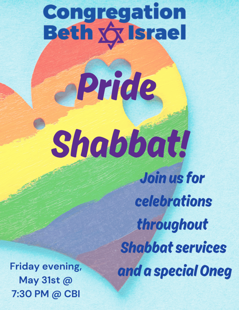 CBI Scotch Plains Pride Shabbat - Jewish Federation of Greater Metrowest NJ